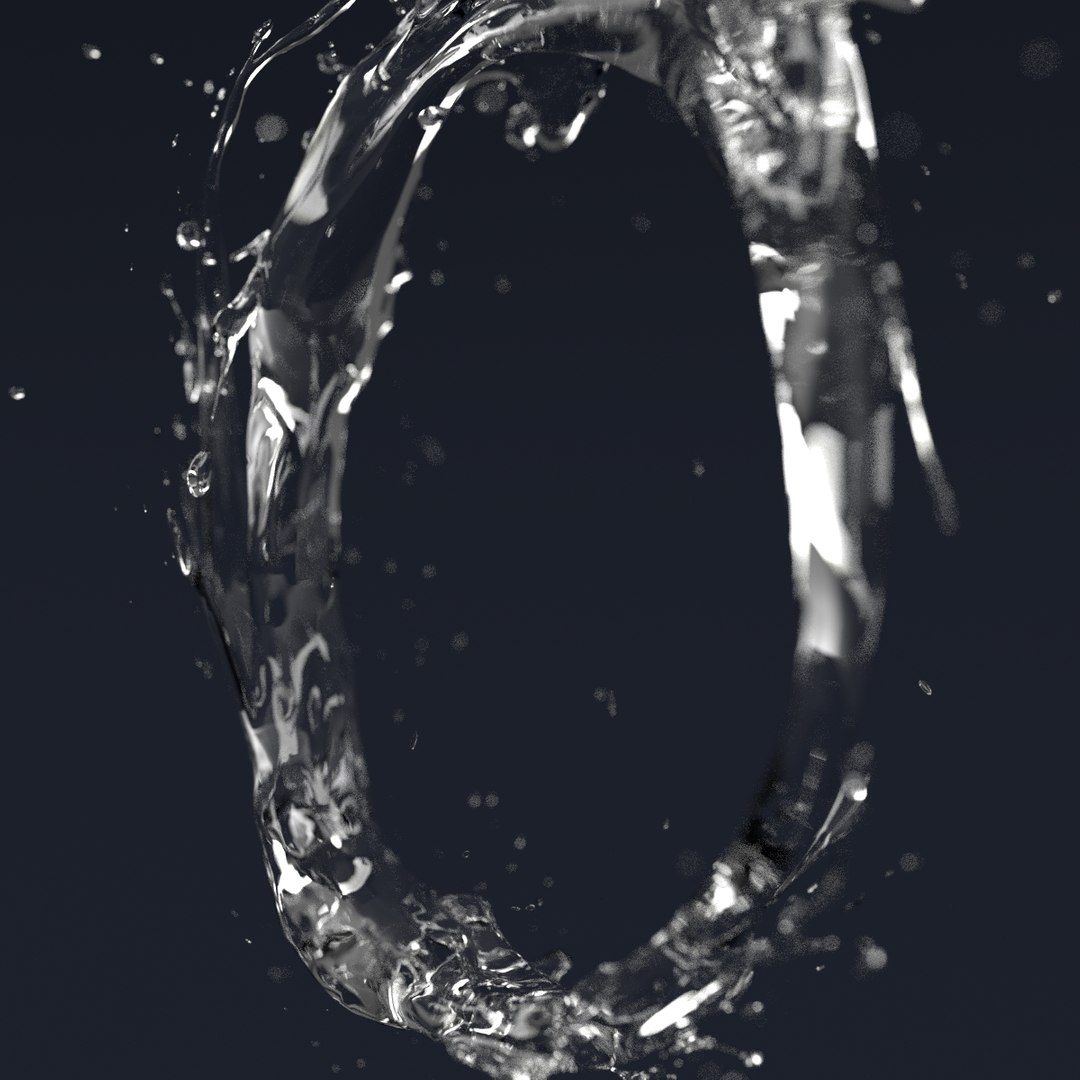 3D Letter O Splash - TurboSquid 1151986