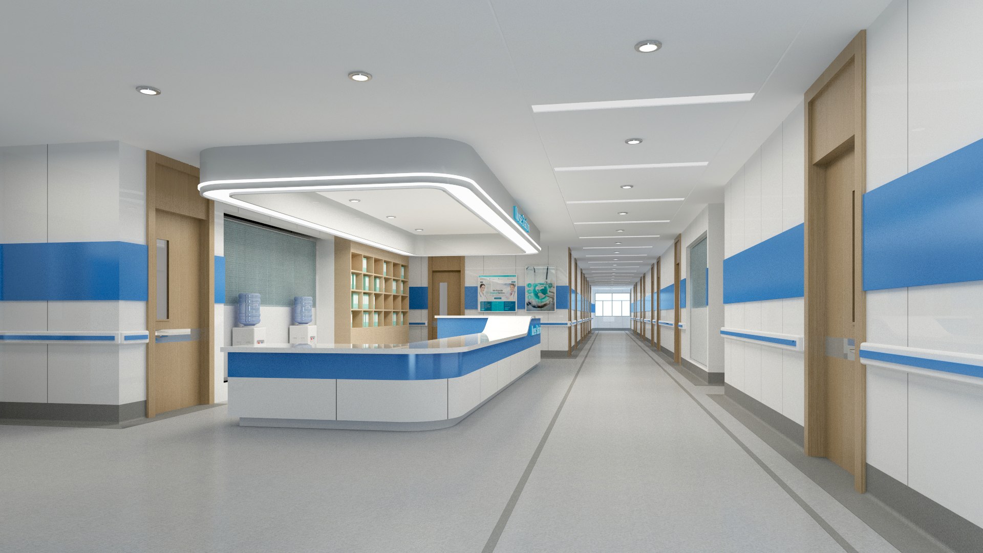 3D Hospital Hallway 01 - TurboSquid 2213949