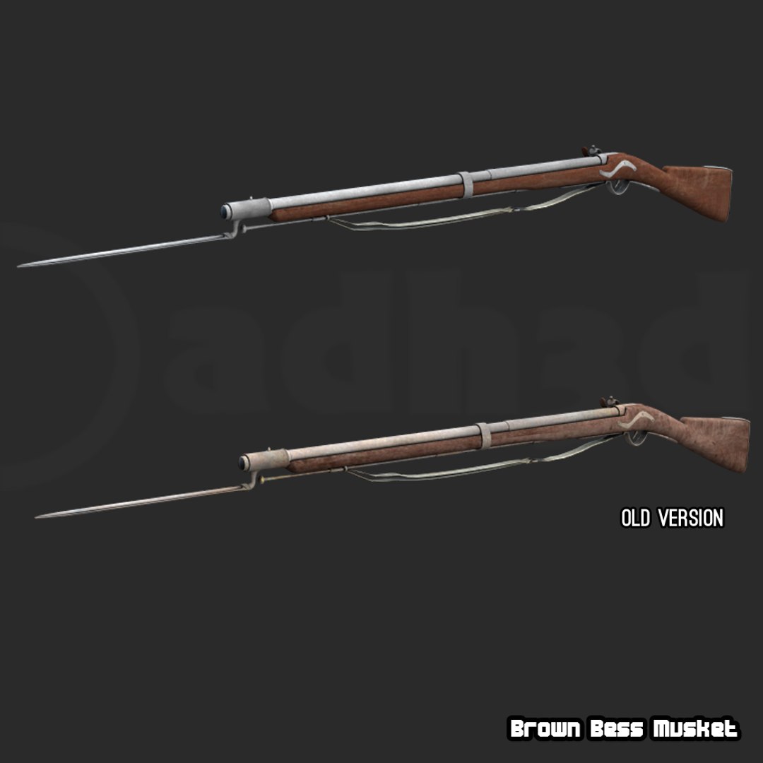 Brown Bess Musket 3D Model - TurboSquid 1190431