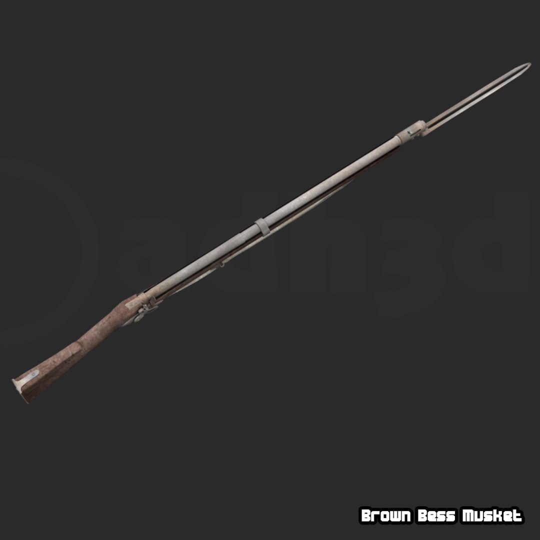 Brown Bess Musket 3D Model - TurboSquid 1190431