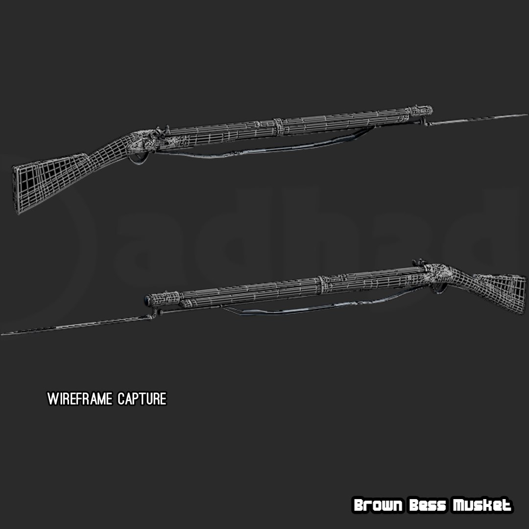 Brown Bess Musket 3D Model - TurboSquid 1190431