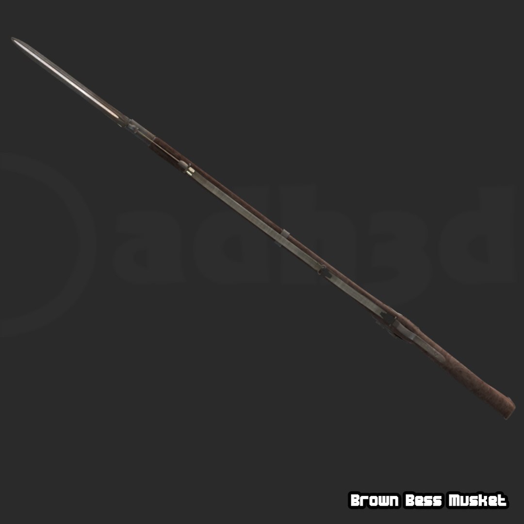 Brown Bess Musket 3D Model - TurboSquid 1190431
