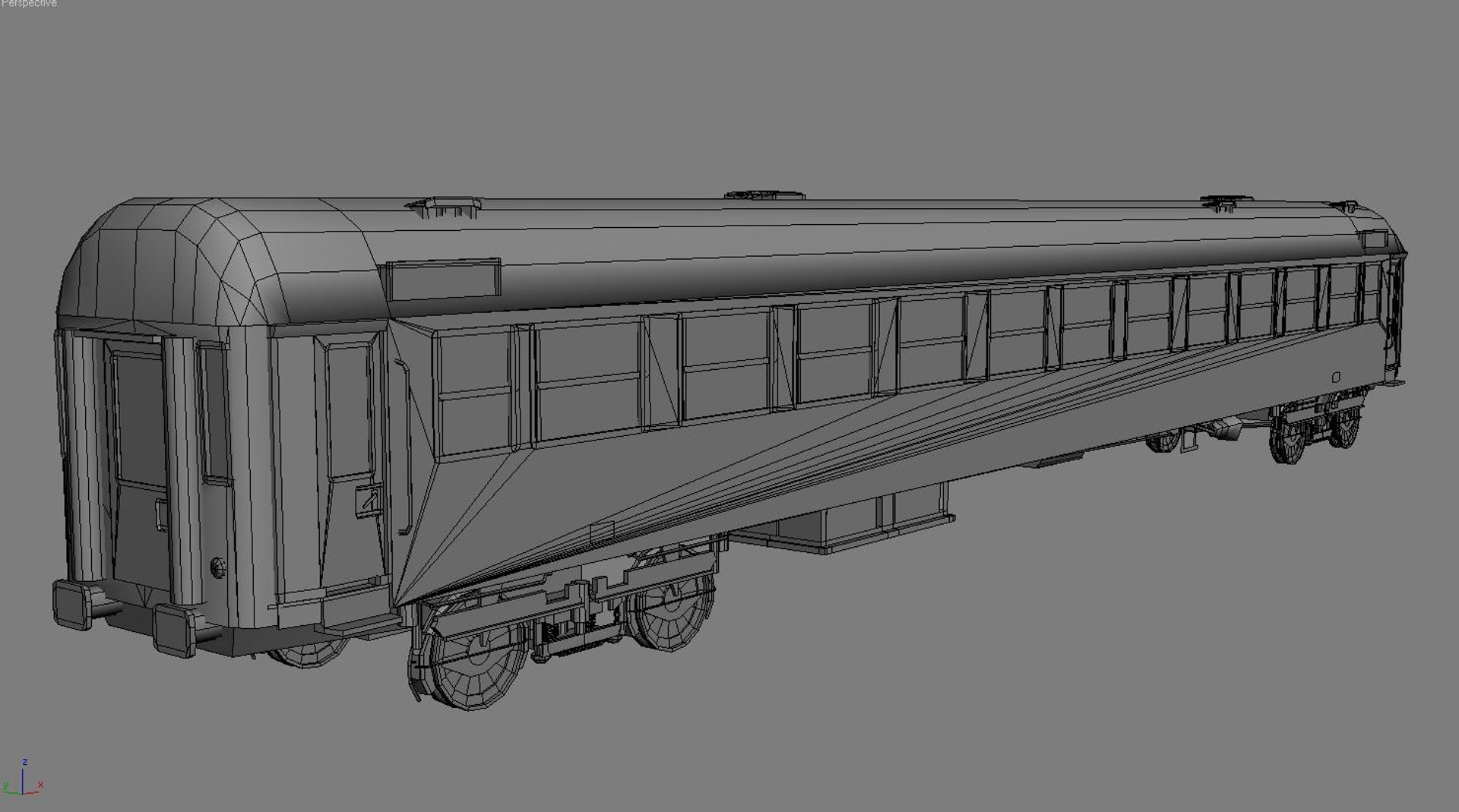 3d model of train vagon