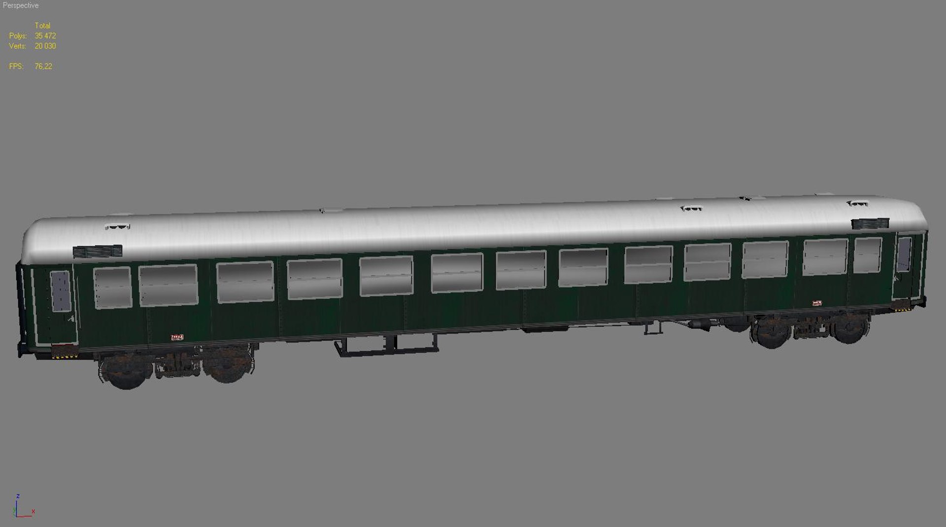3d model of train vagon