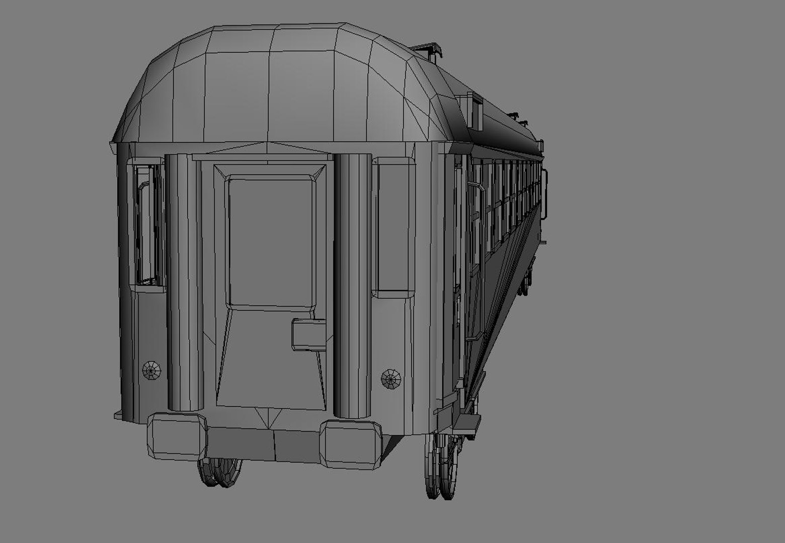 3d model of train vagon