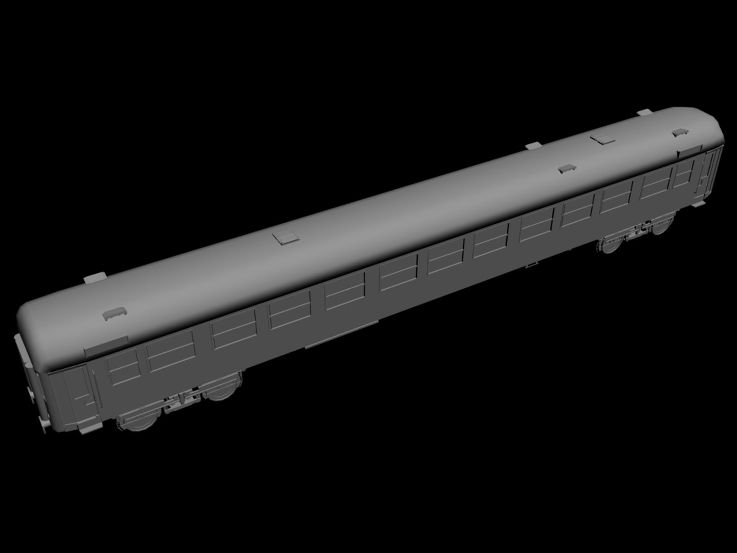 3d model of train vagon