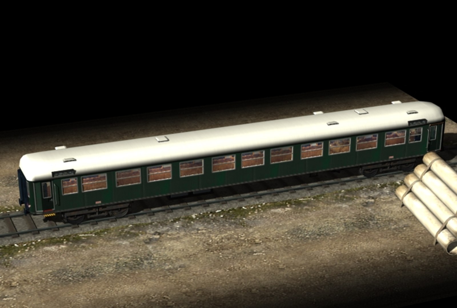 3d model of train vagon