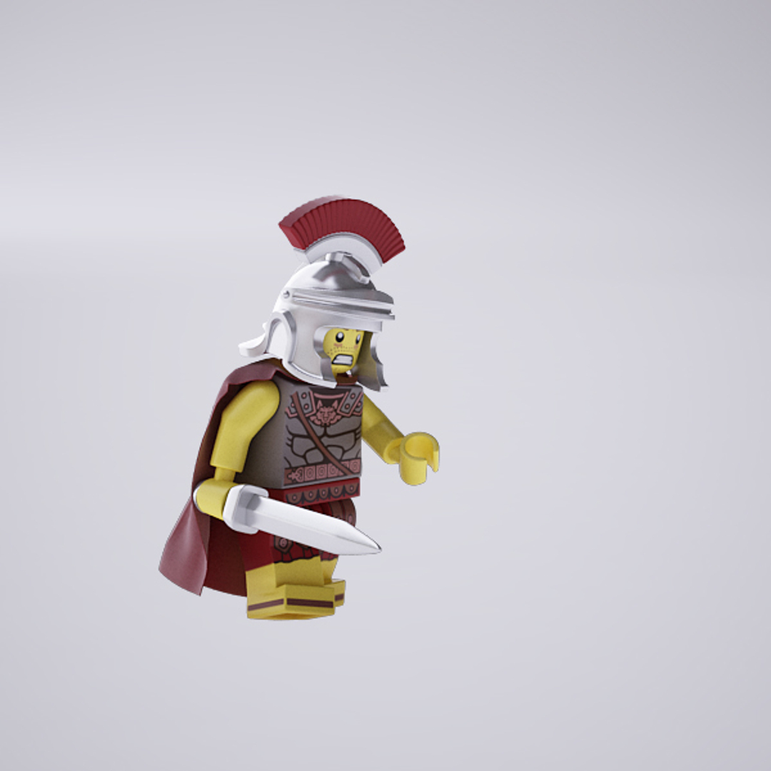 Fbx Rigged Lego Roman Commander