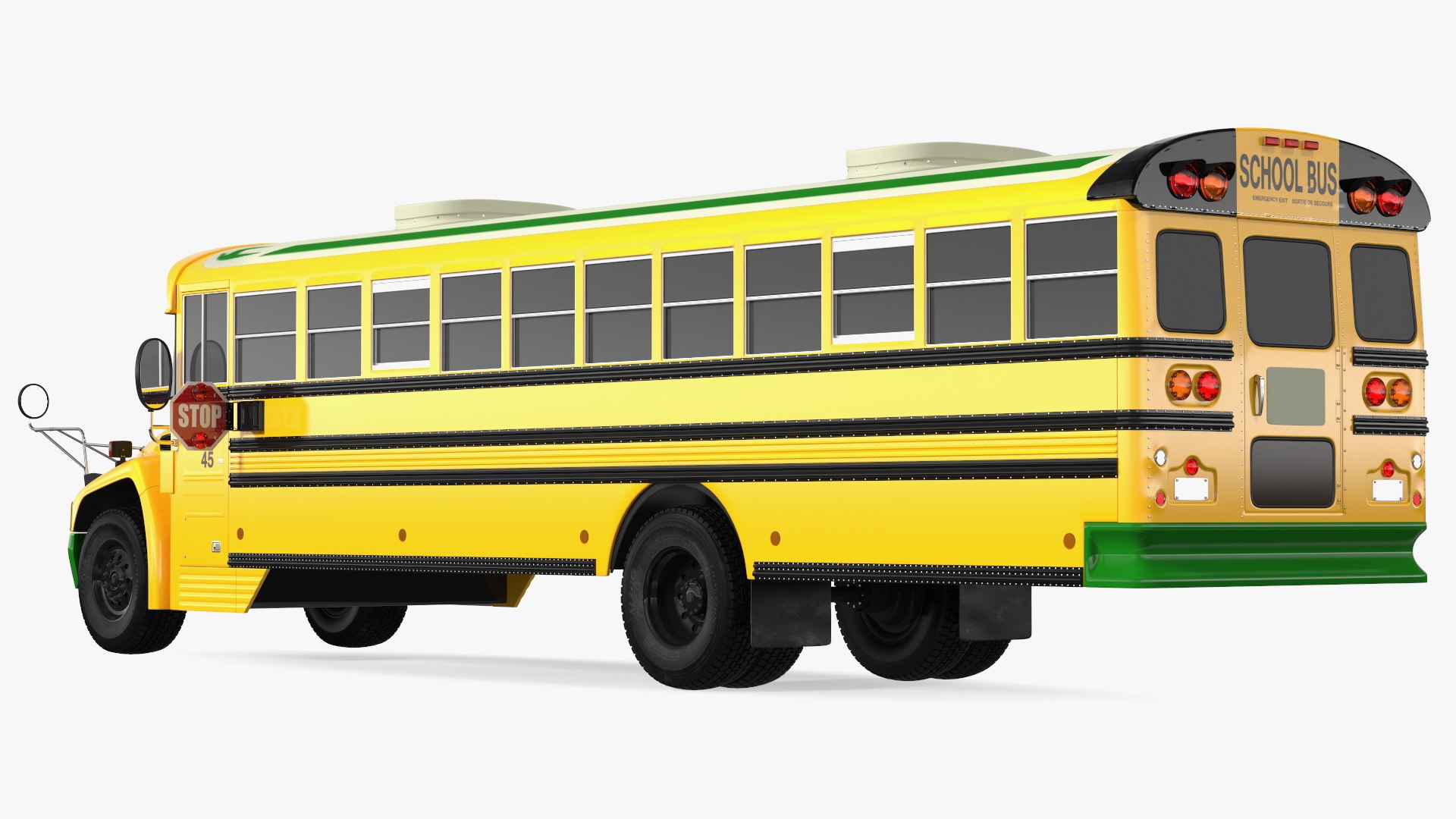 3D model Electric Blue Bird Vision School Bus Exterior Only ...