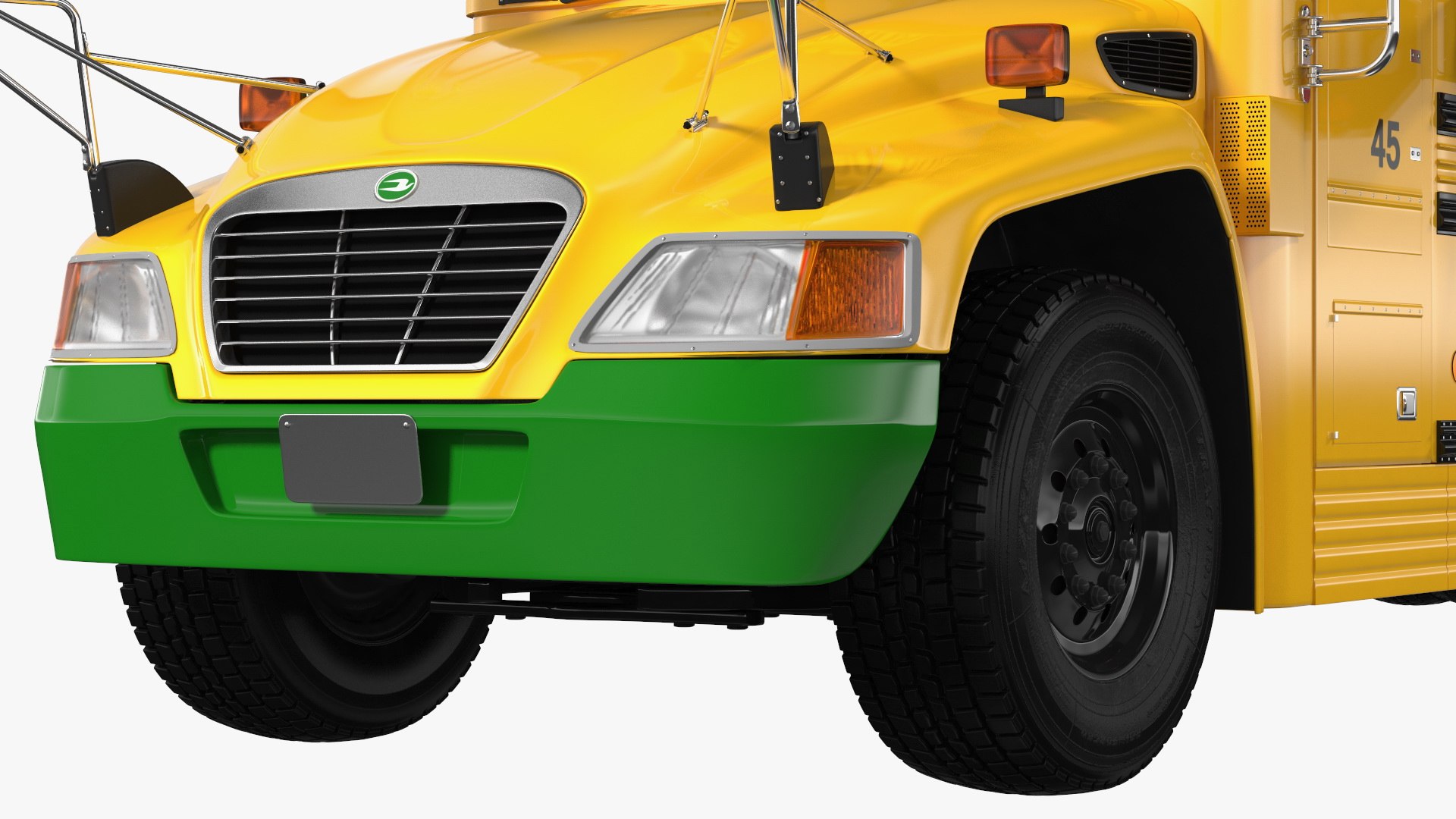 3D model Electric Blue Bird Vision School Bus Exterior Only ...