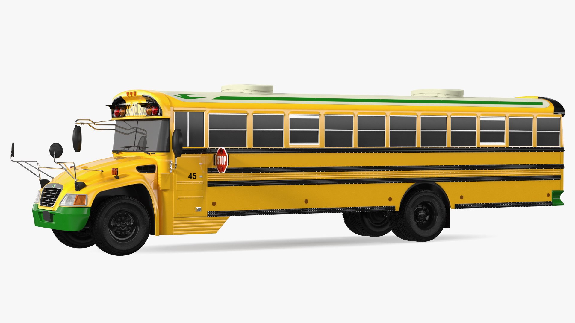 3D model Electric Blue Bird Vision School Bus Exterior Only ...
