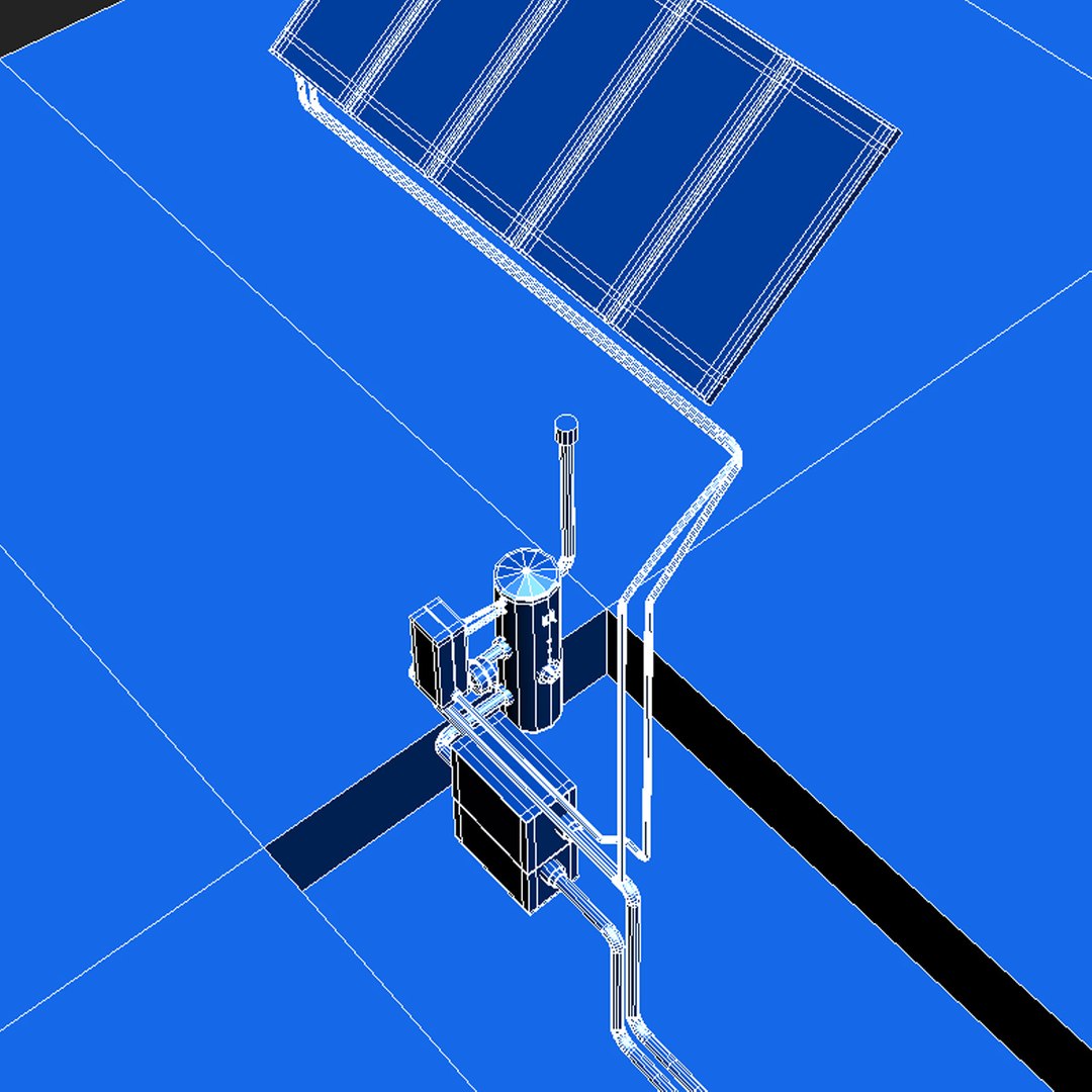 3d model residential heat pump