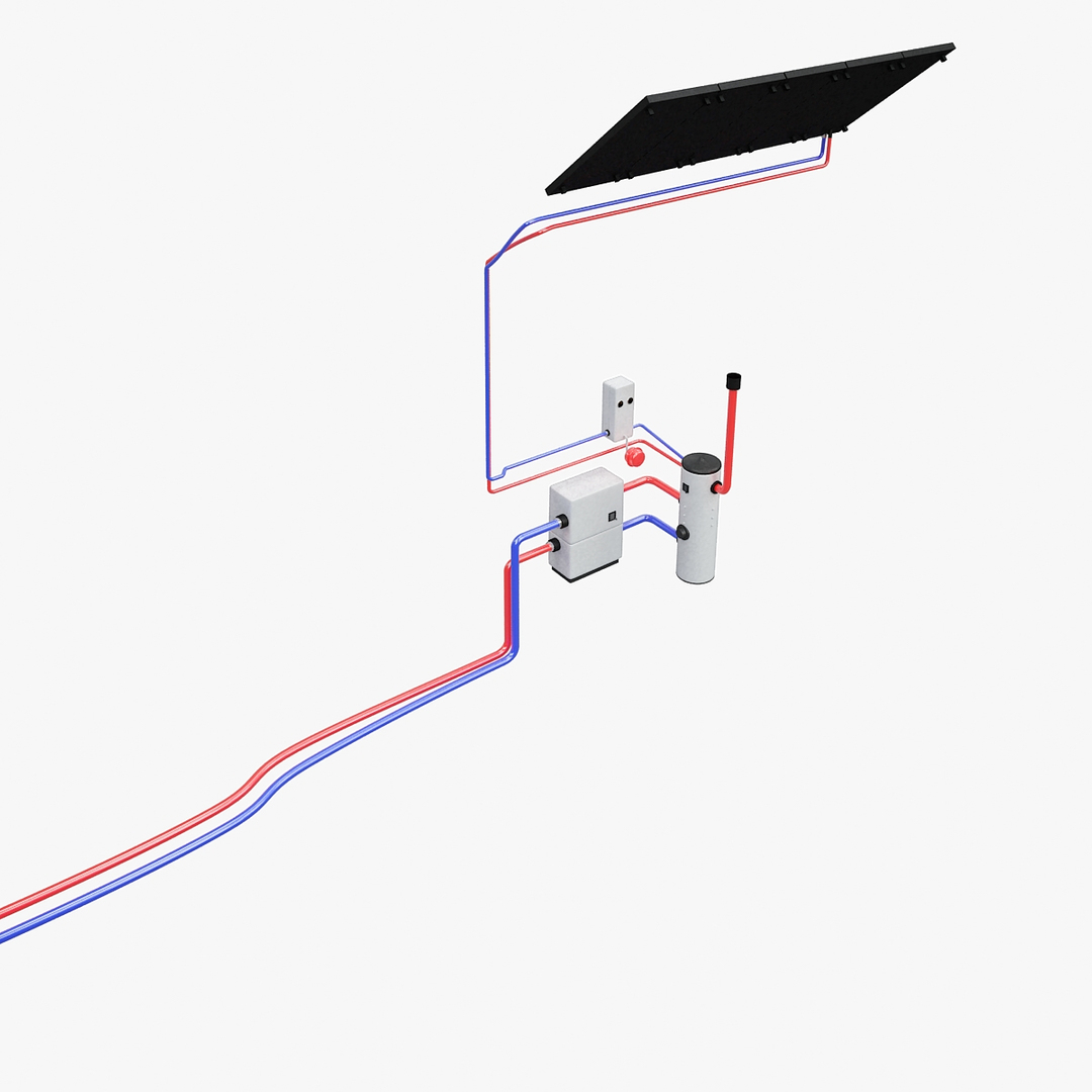 3d model residential heat pump