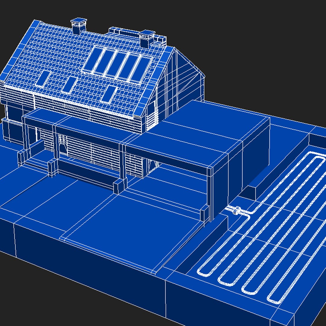 3d model residential heat pump