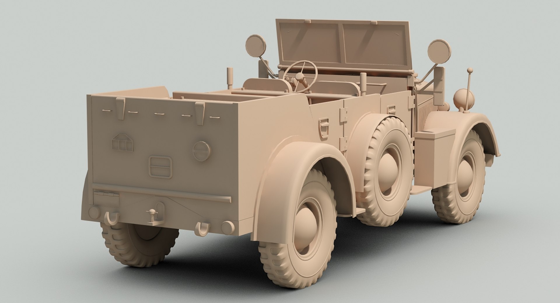 Ww2 German Horch Kfz 3d 3ds