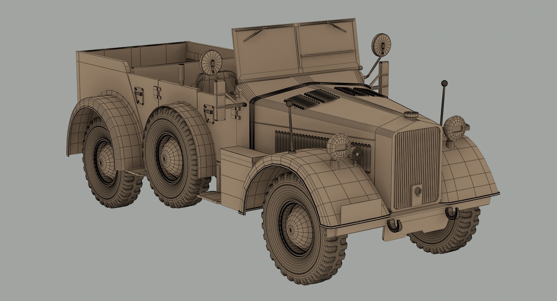 Ww2 German Horch Kfz 3d 3ds