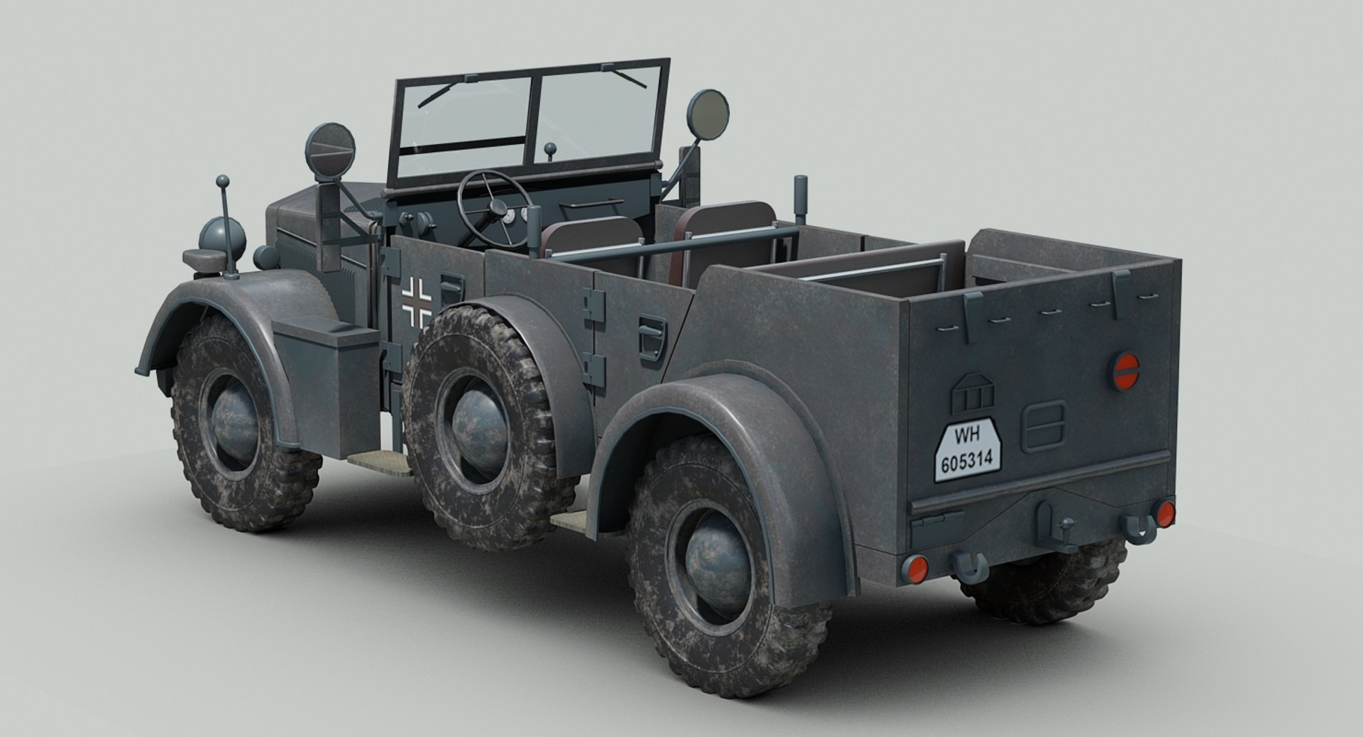 Ww2 German Horch Kfz 3d 3ds