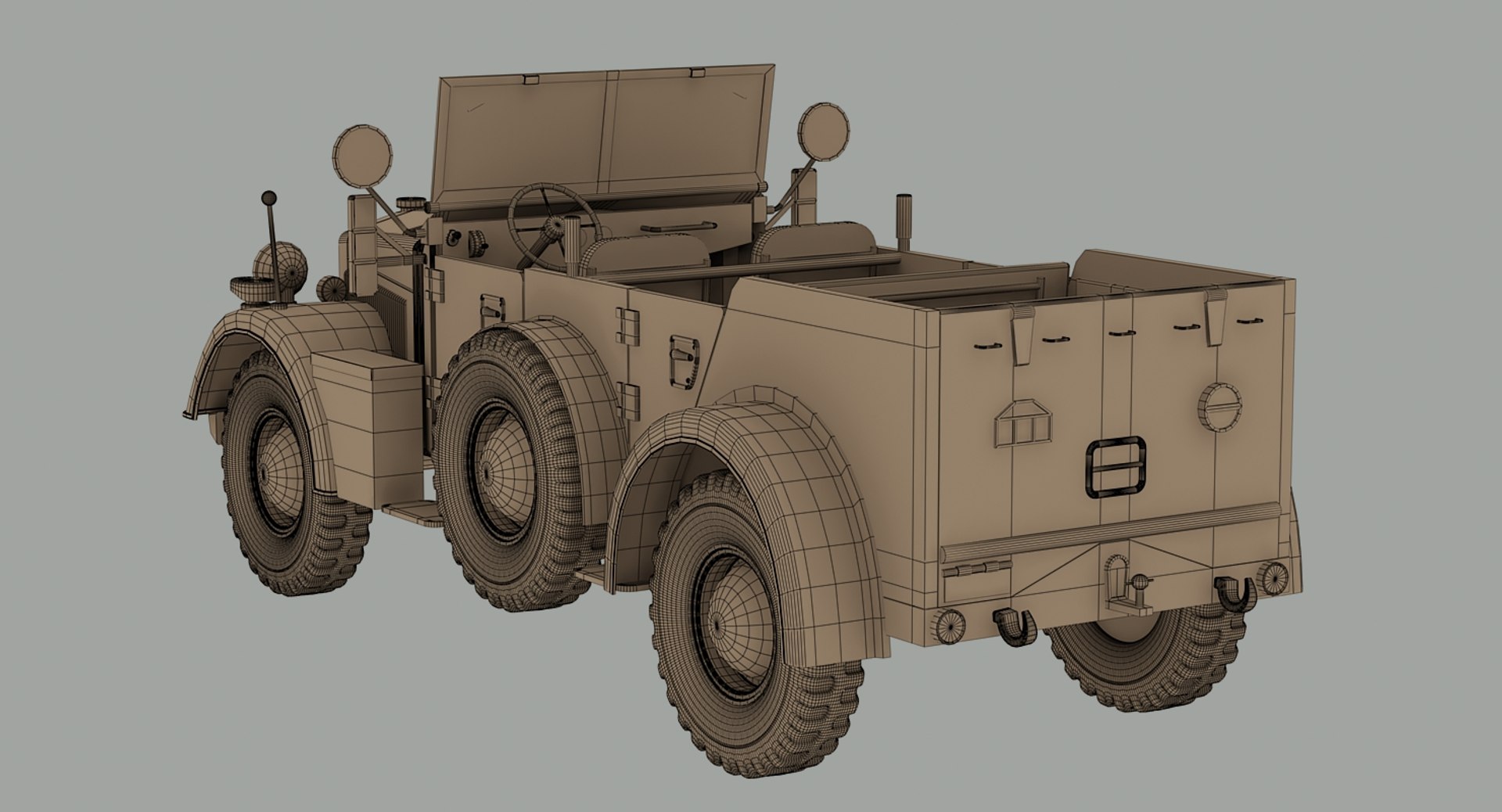 Ww2 German Horch Kfz 3d 3ds