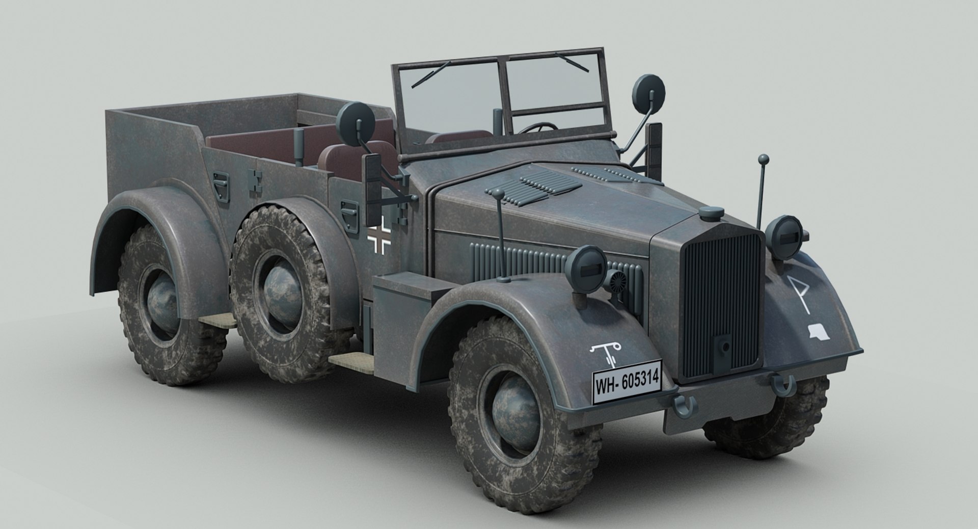 Ww2 German Horch Kfz 3d 3ds