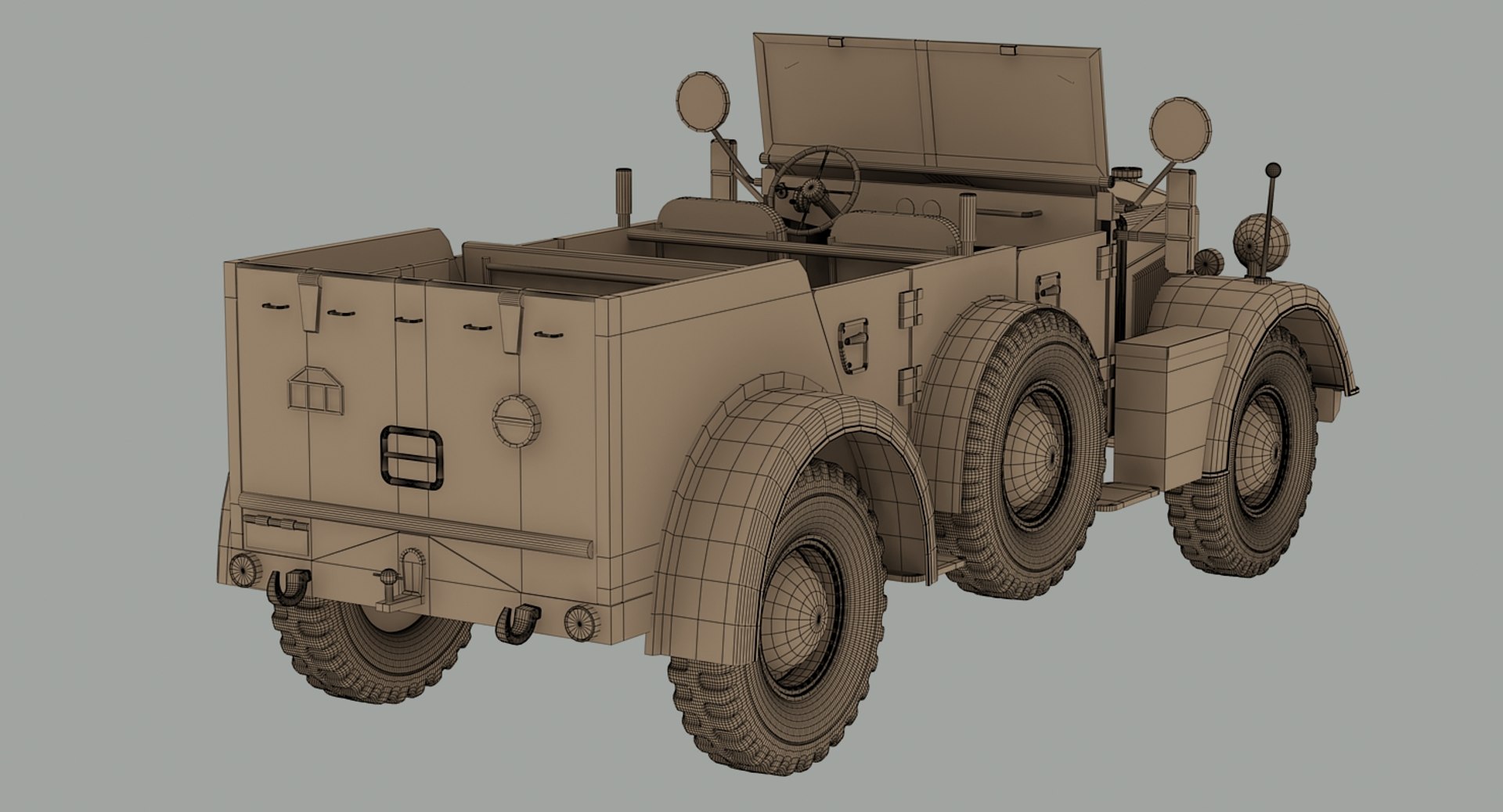 Ww2 German Horch Kfz 3d 3ds