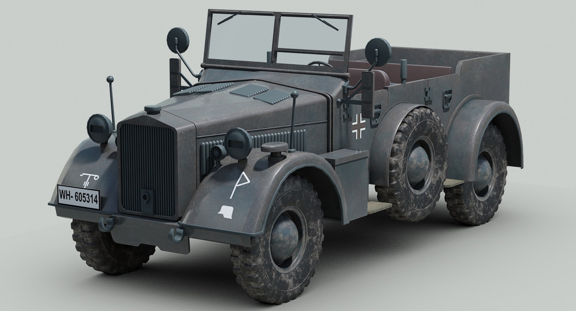 Ww2 German Horch Kfz 3d 3ds