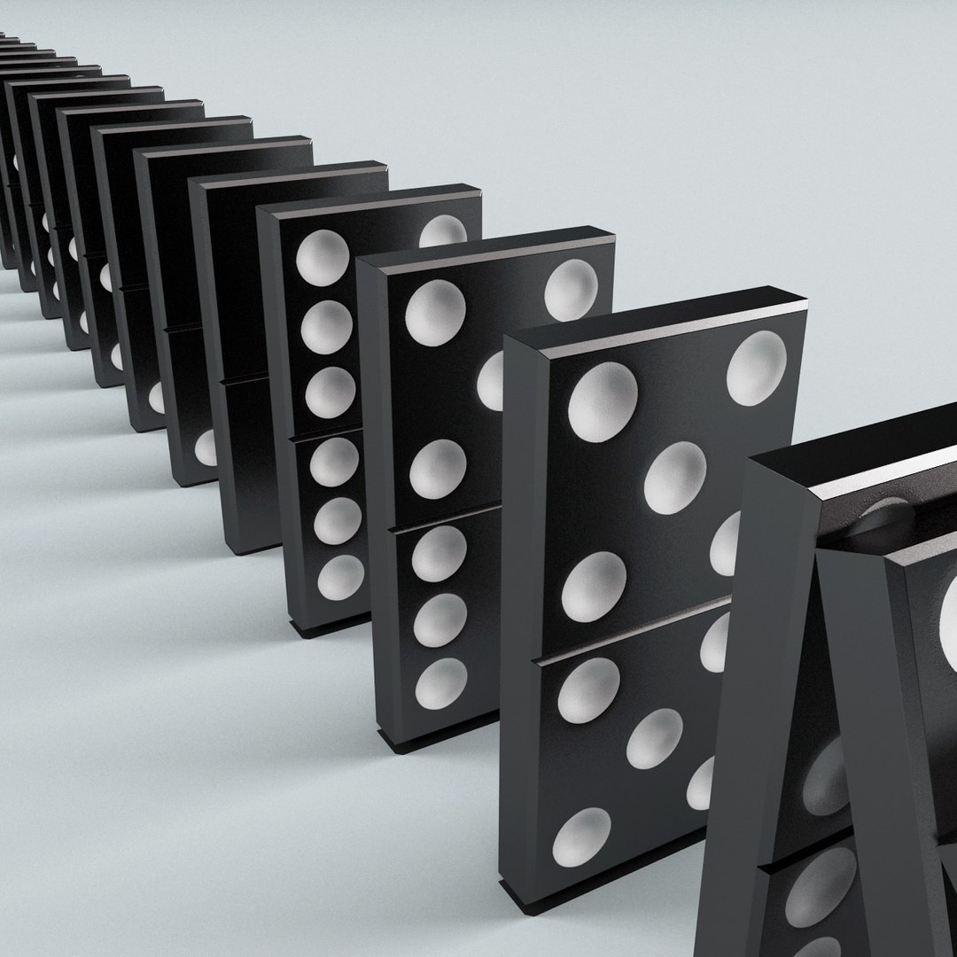 domino set modelled 3d model