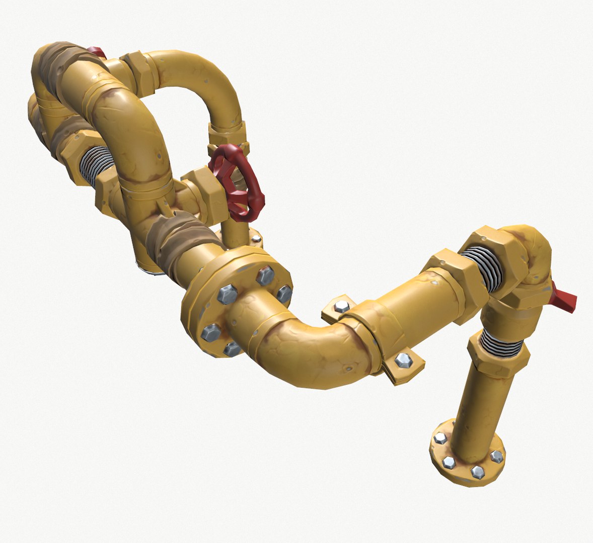 3D Stylized Pipe Set Model - TurboSquid 1353836