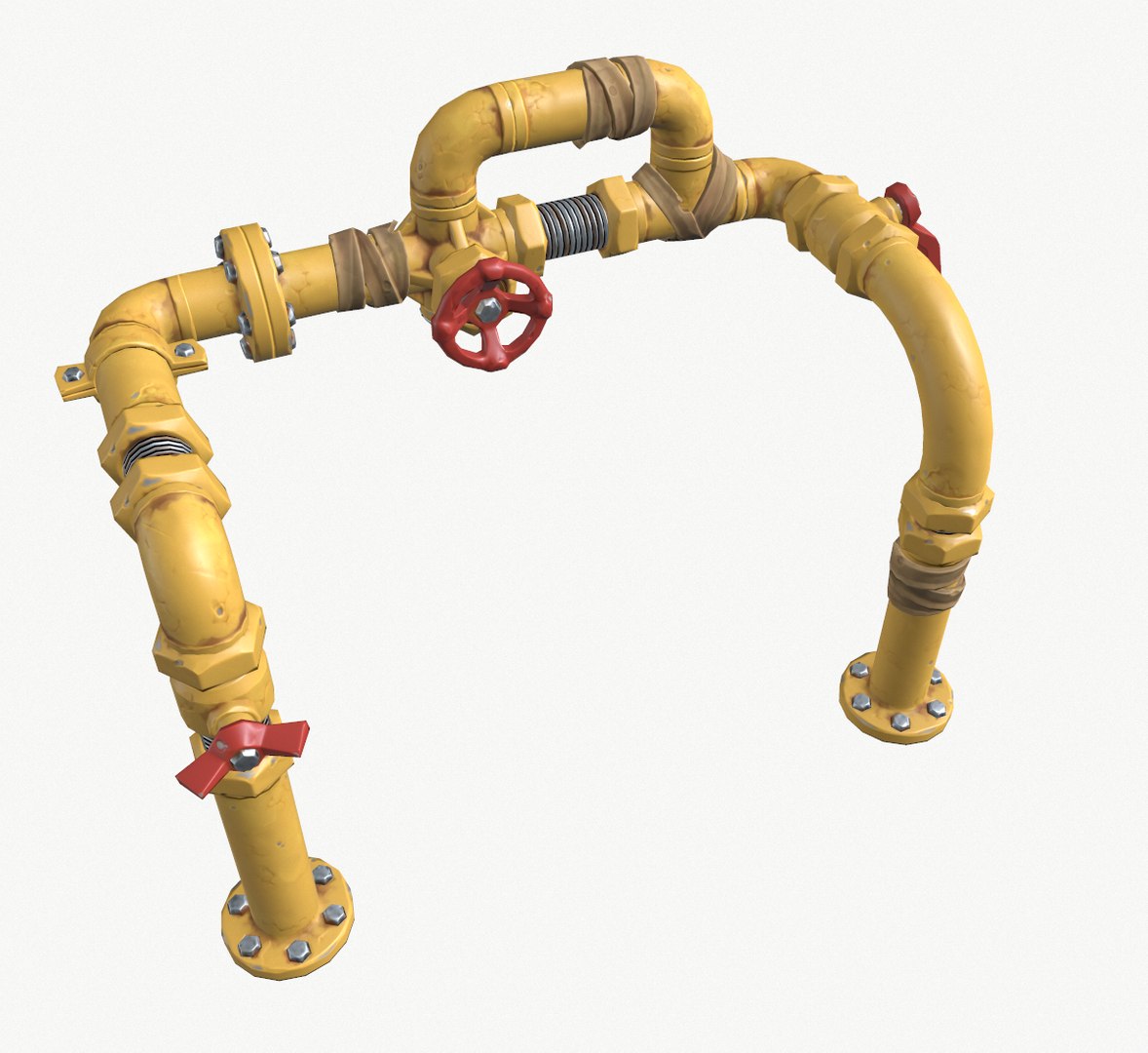 3D Stylized Pipe Set Model - TurboSquid 1353836