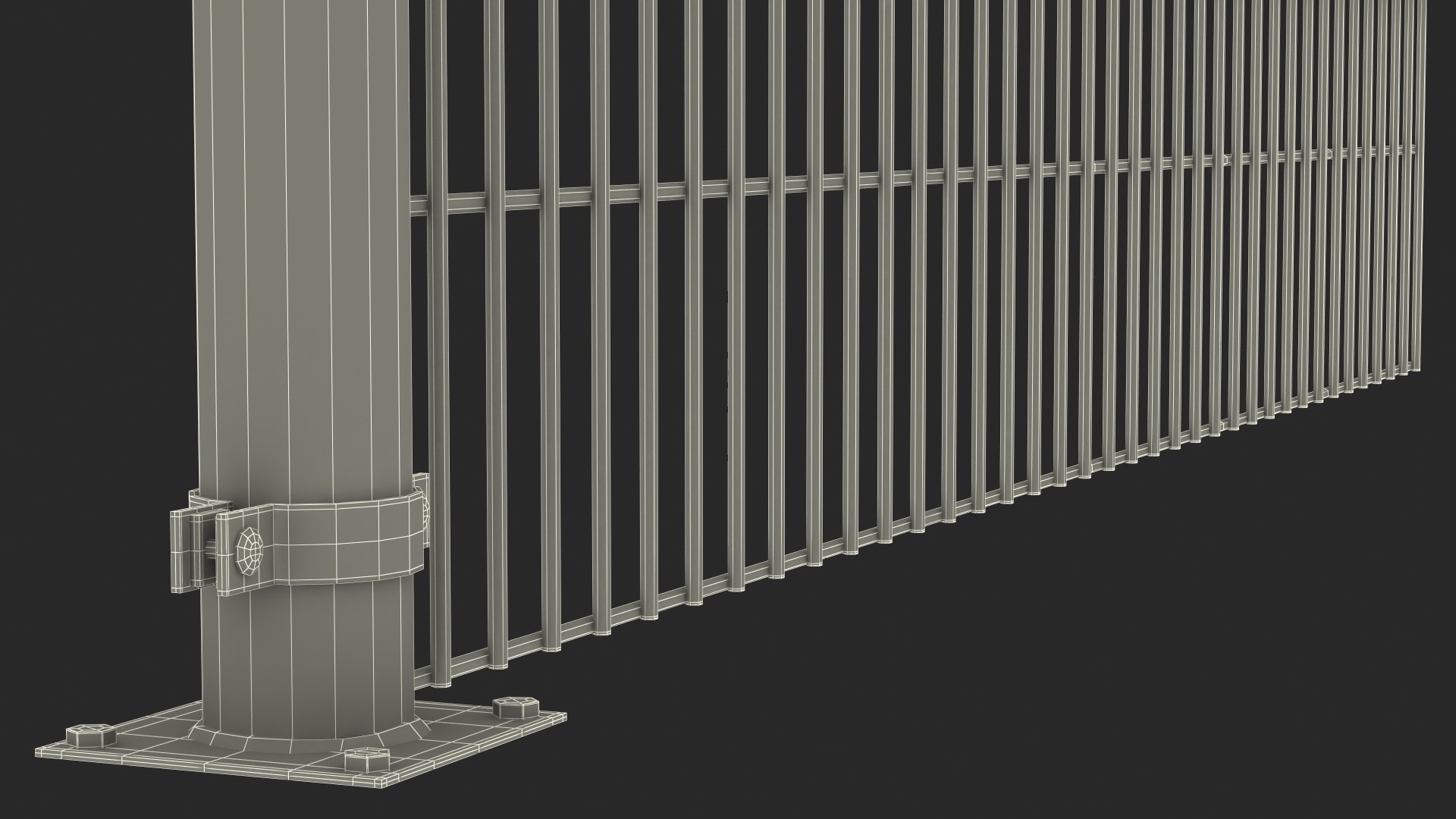 3D Mesh Fence Panel - TurboSquid 1954855