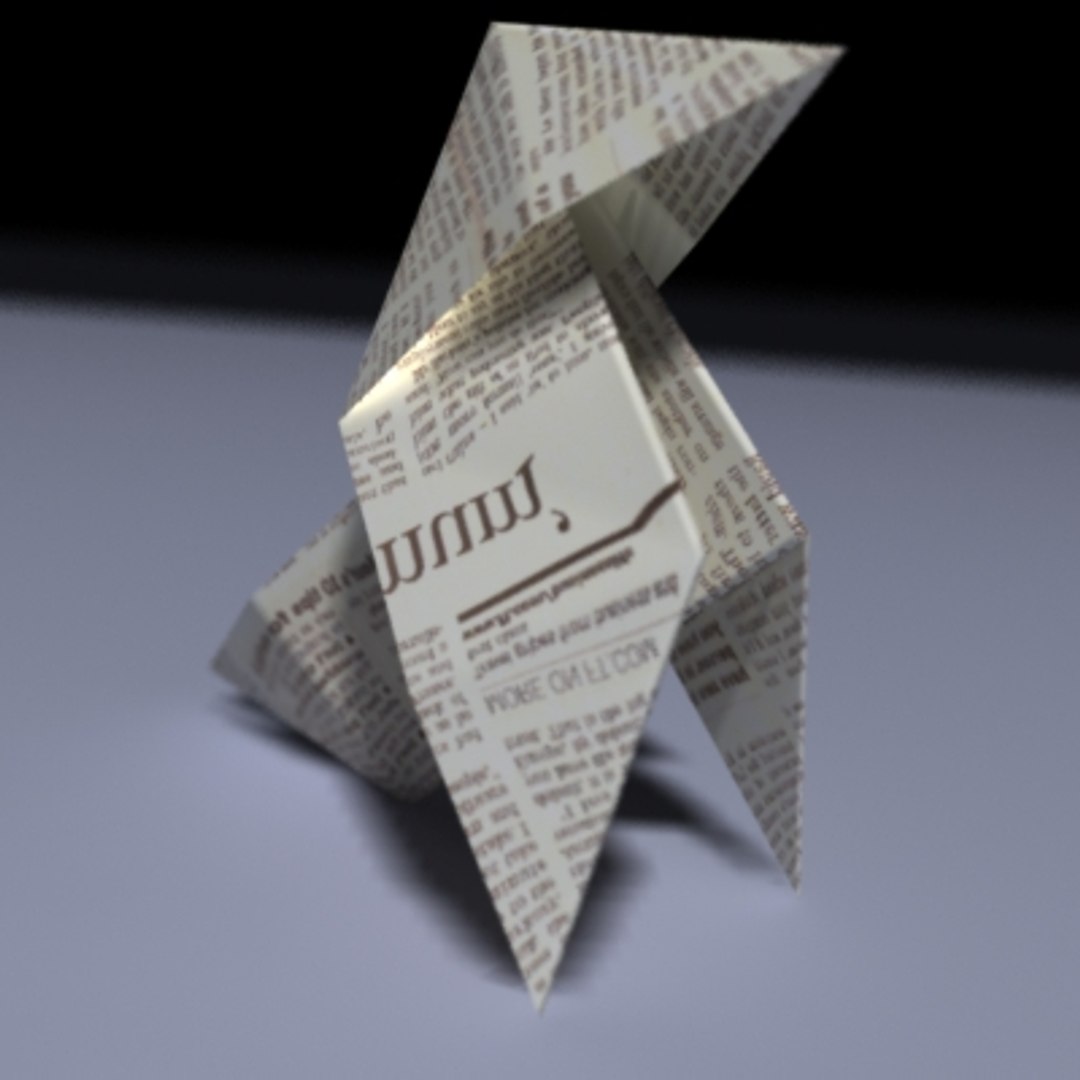 Paper Bird 3d Model
