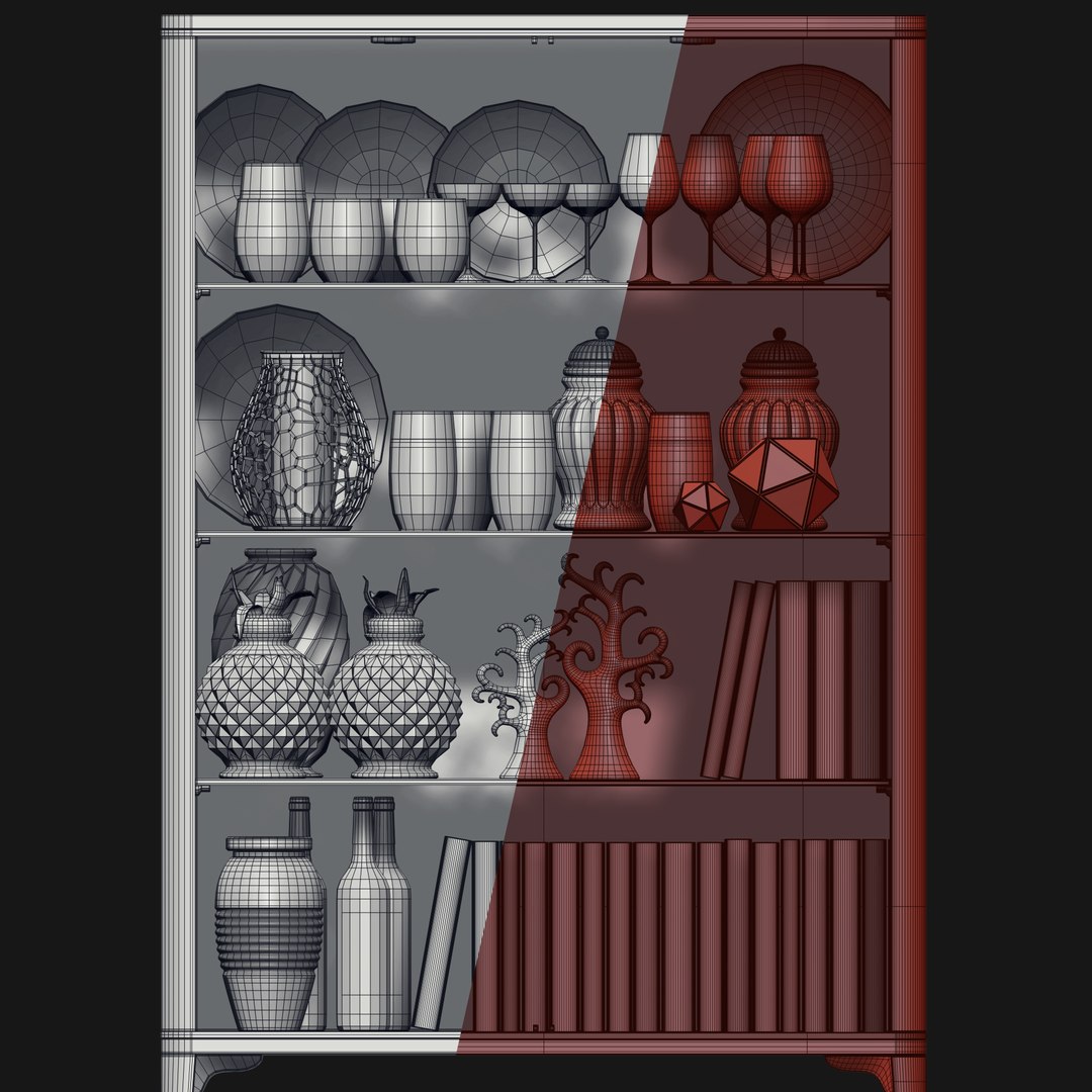 Cabinet Showcase Raum By Enza Home Model - TurboSquid 1914422
