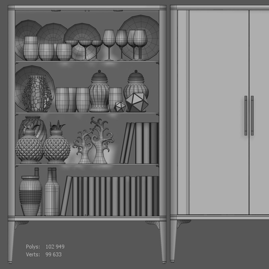 Cabinet Showcase Raum By Enza Home Model - TurboSquid 1914422