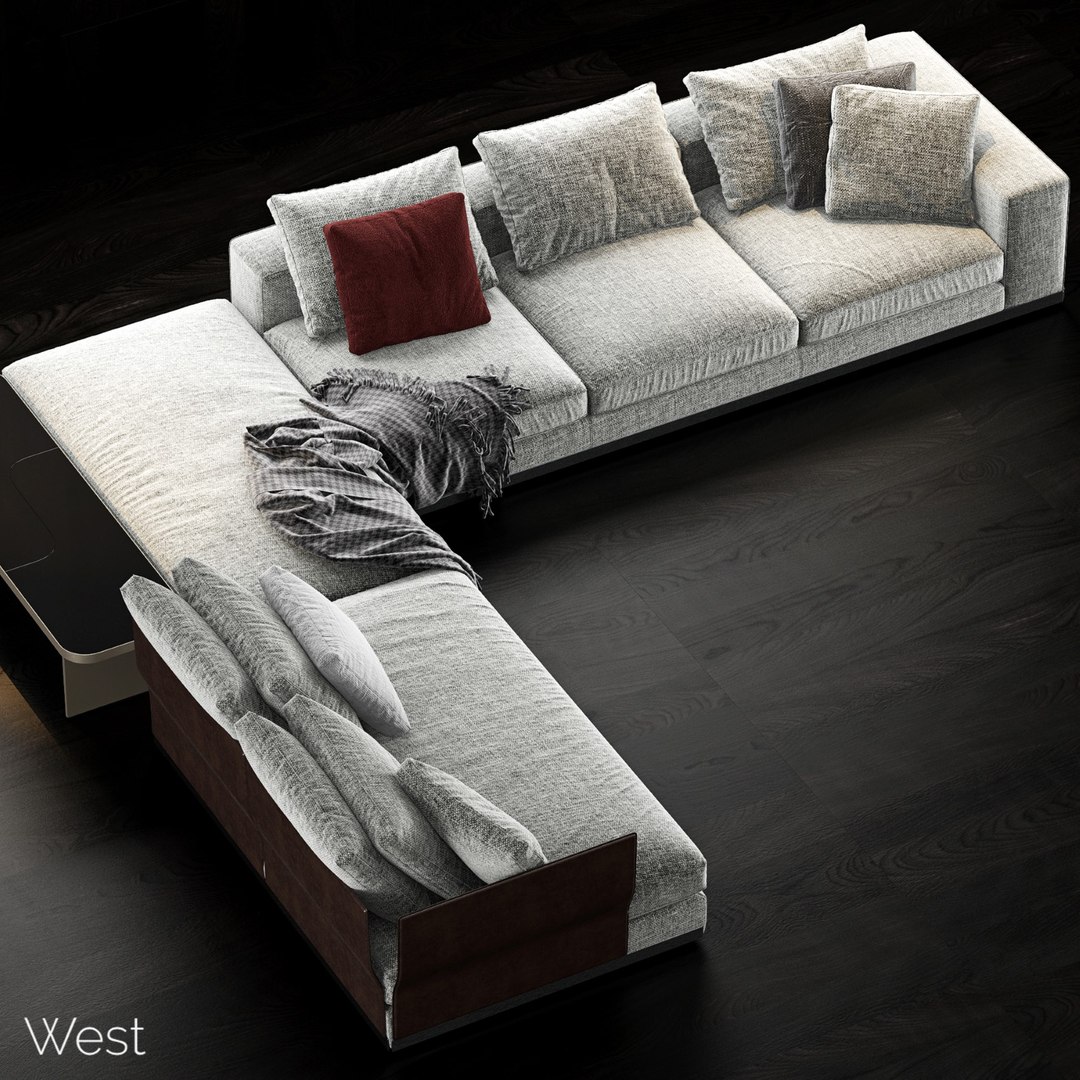 Minotti west sofa model - TurboSquid 1603906