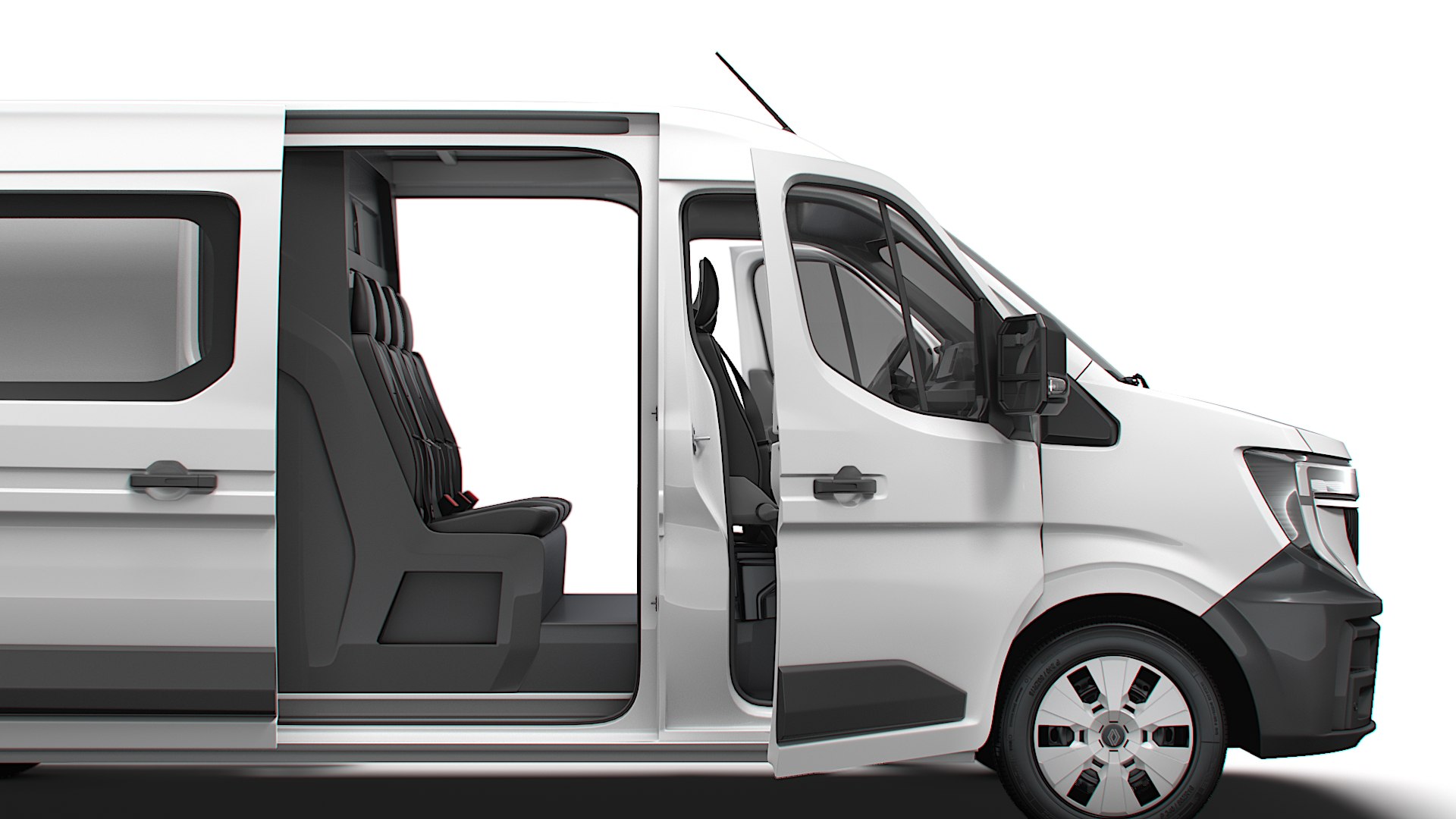 3D Renault Master L3H2 CrewCab Van HQ Interior 2024 - TurboSquid 2253400