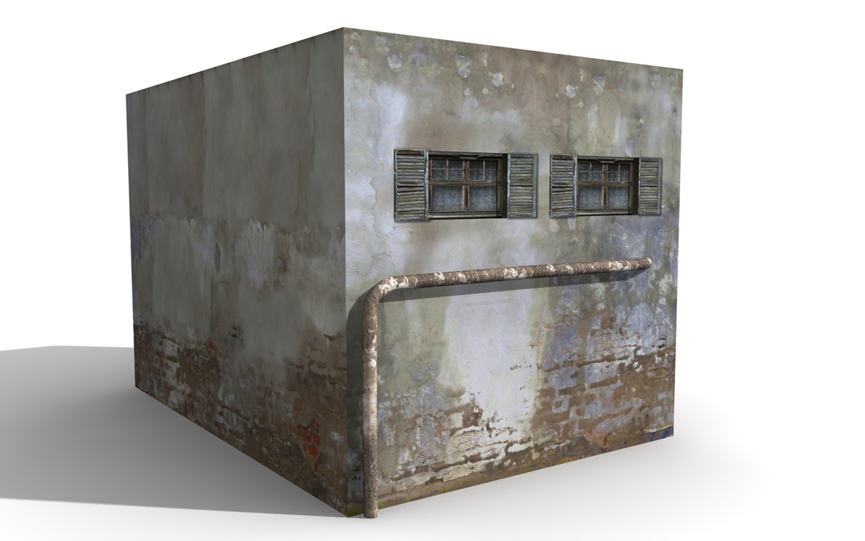 3d Simple Old House Model