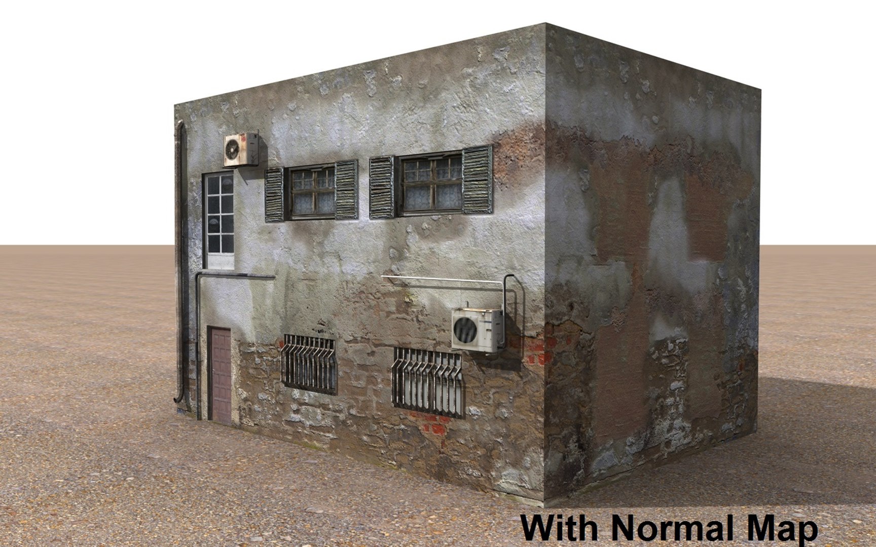 3d Simple Old House Model