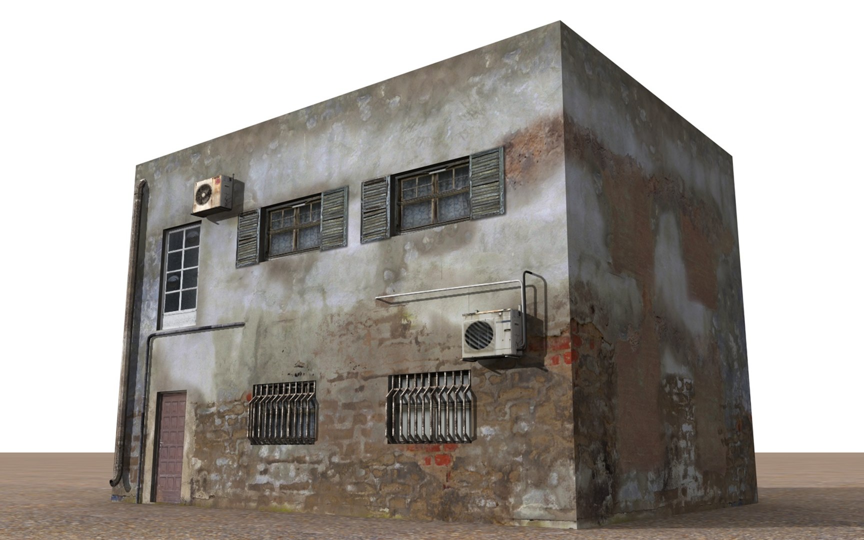 3d Simple Old House Model
