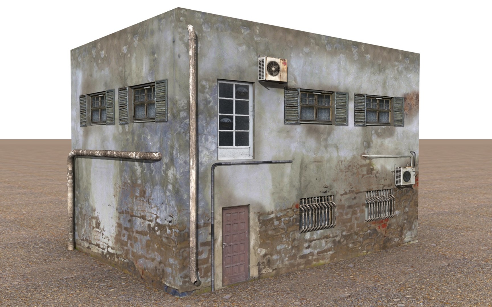 3d Simple Old House Model