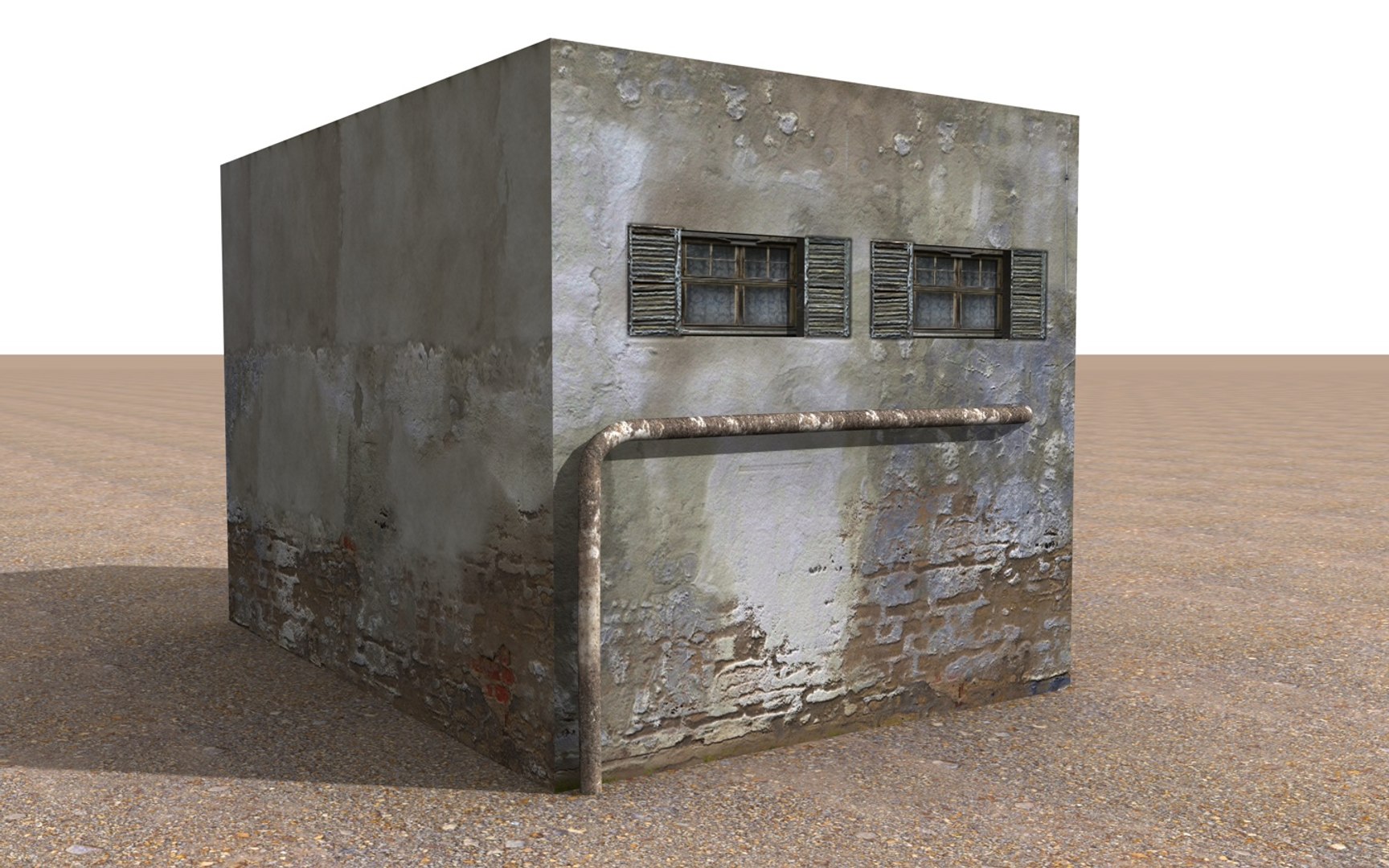3d Simple Old House Model