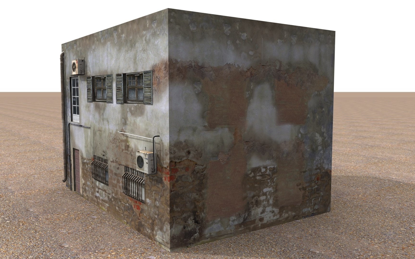 3d Simple Old House Model