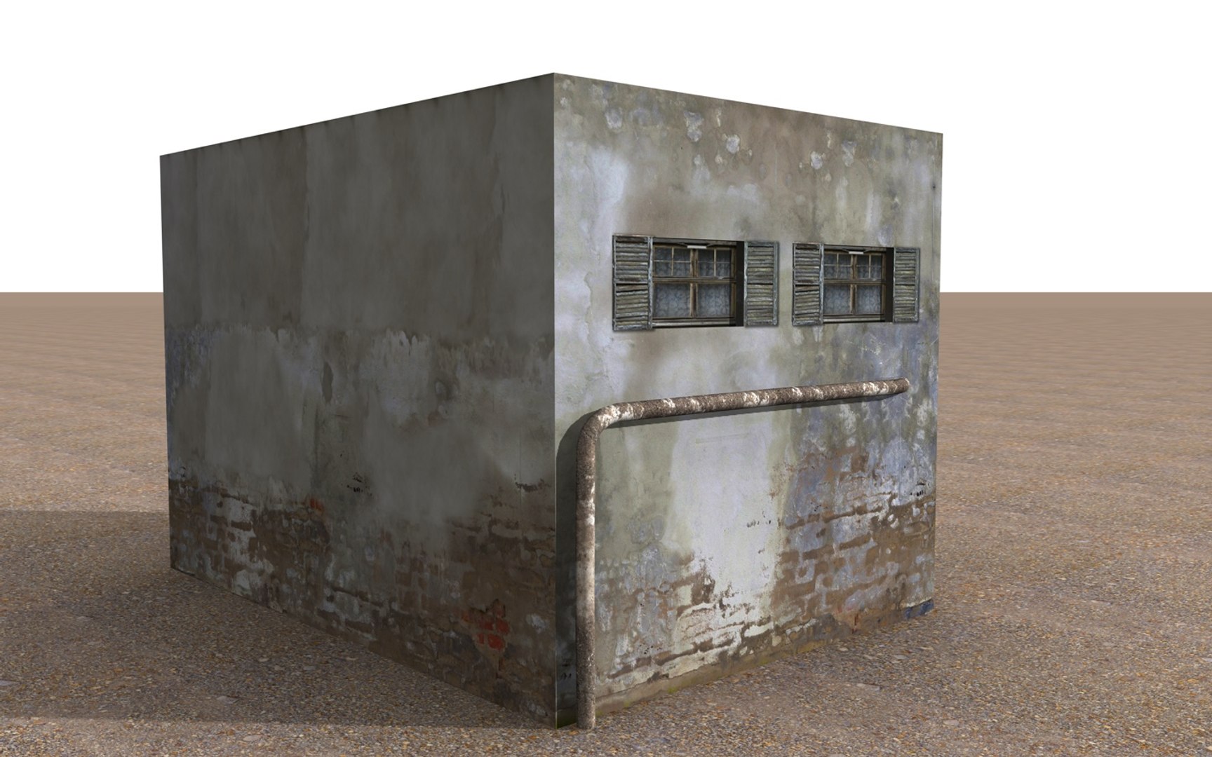 3d Simple Old House Model