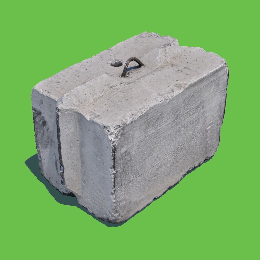 Concrete Barrier Block Model - TurboSquid 1155400