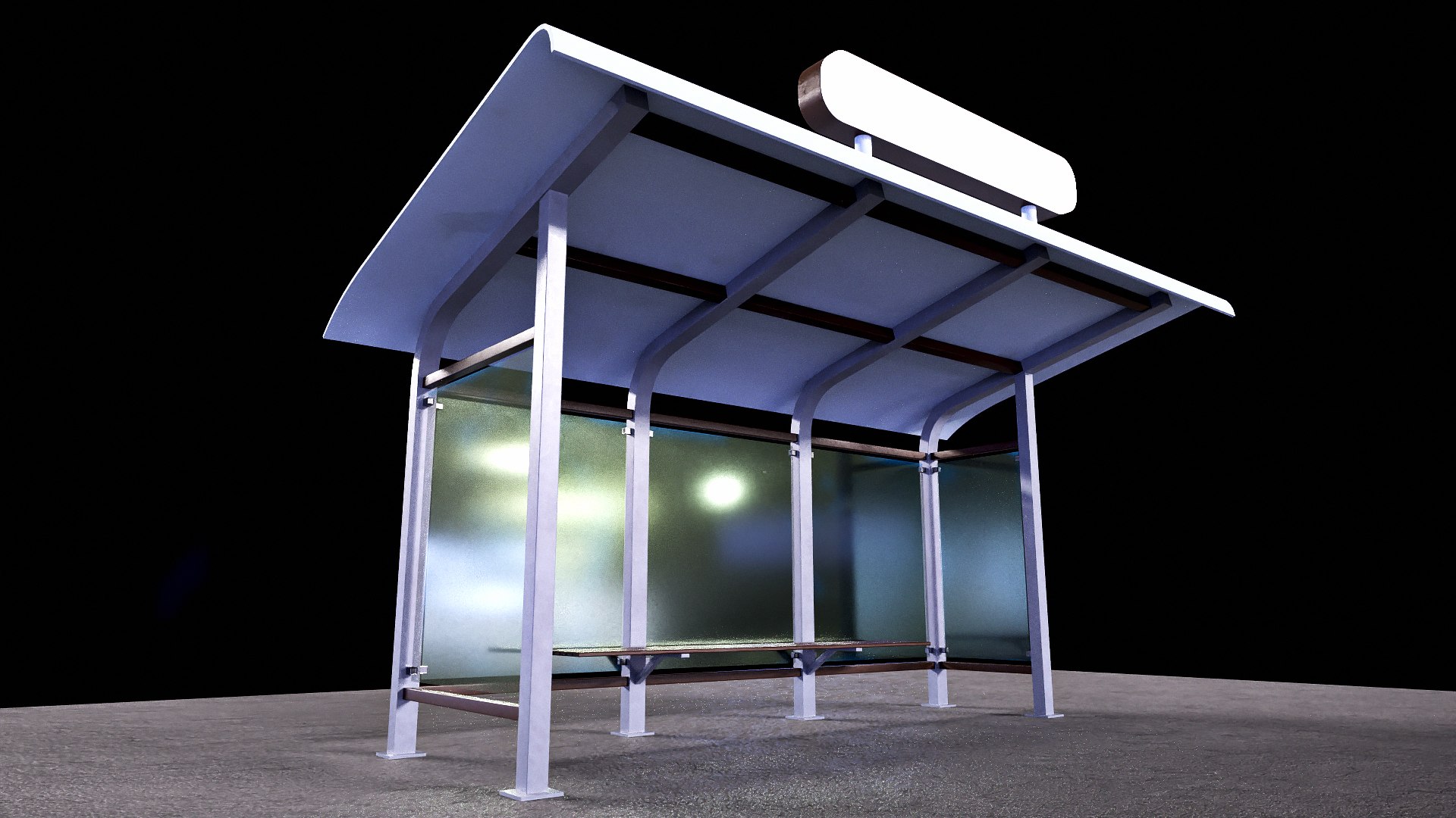 3D City Bus Stop - TurboSquid 1724164