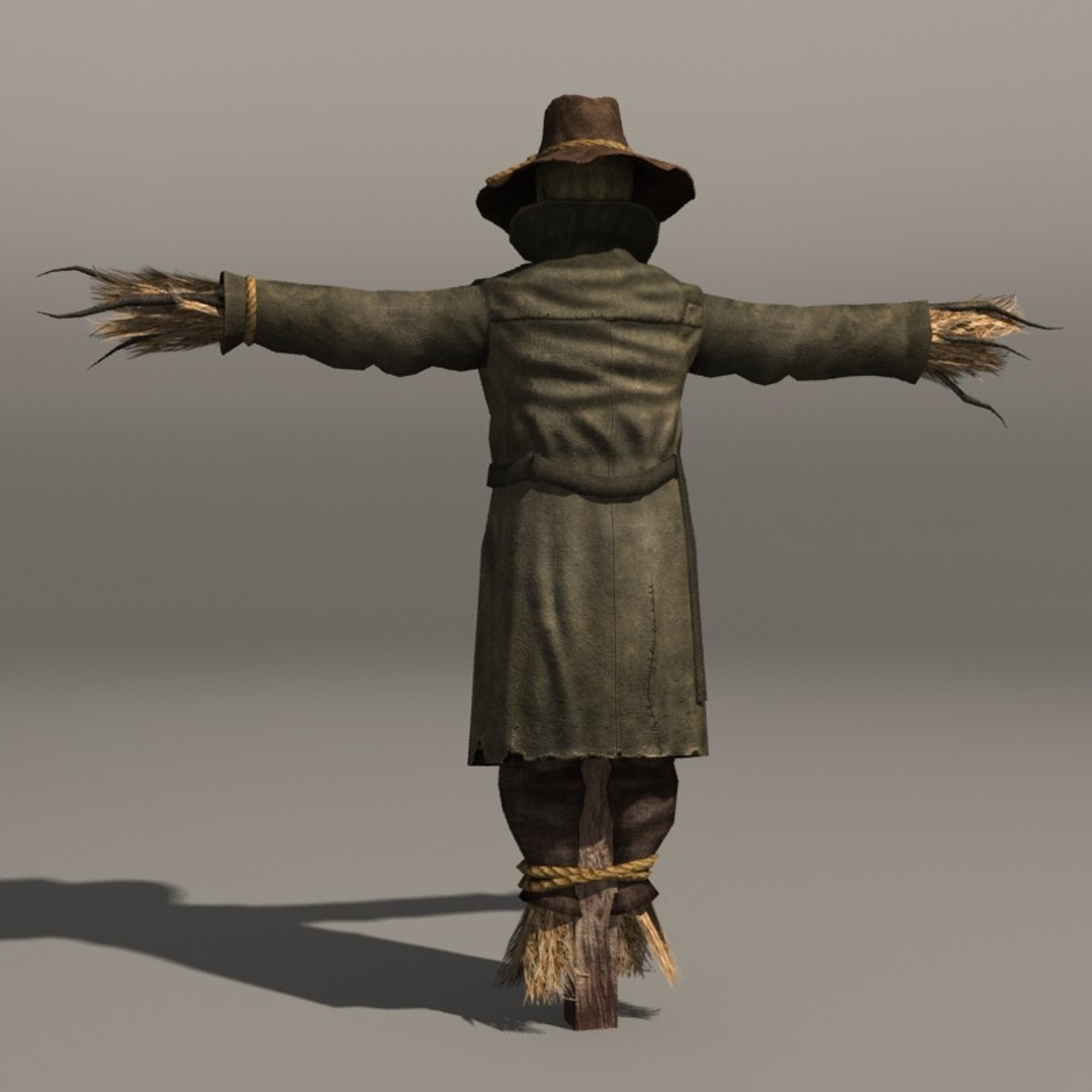 Scarecrow Crow Scare 3d Model