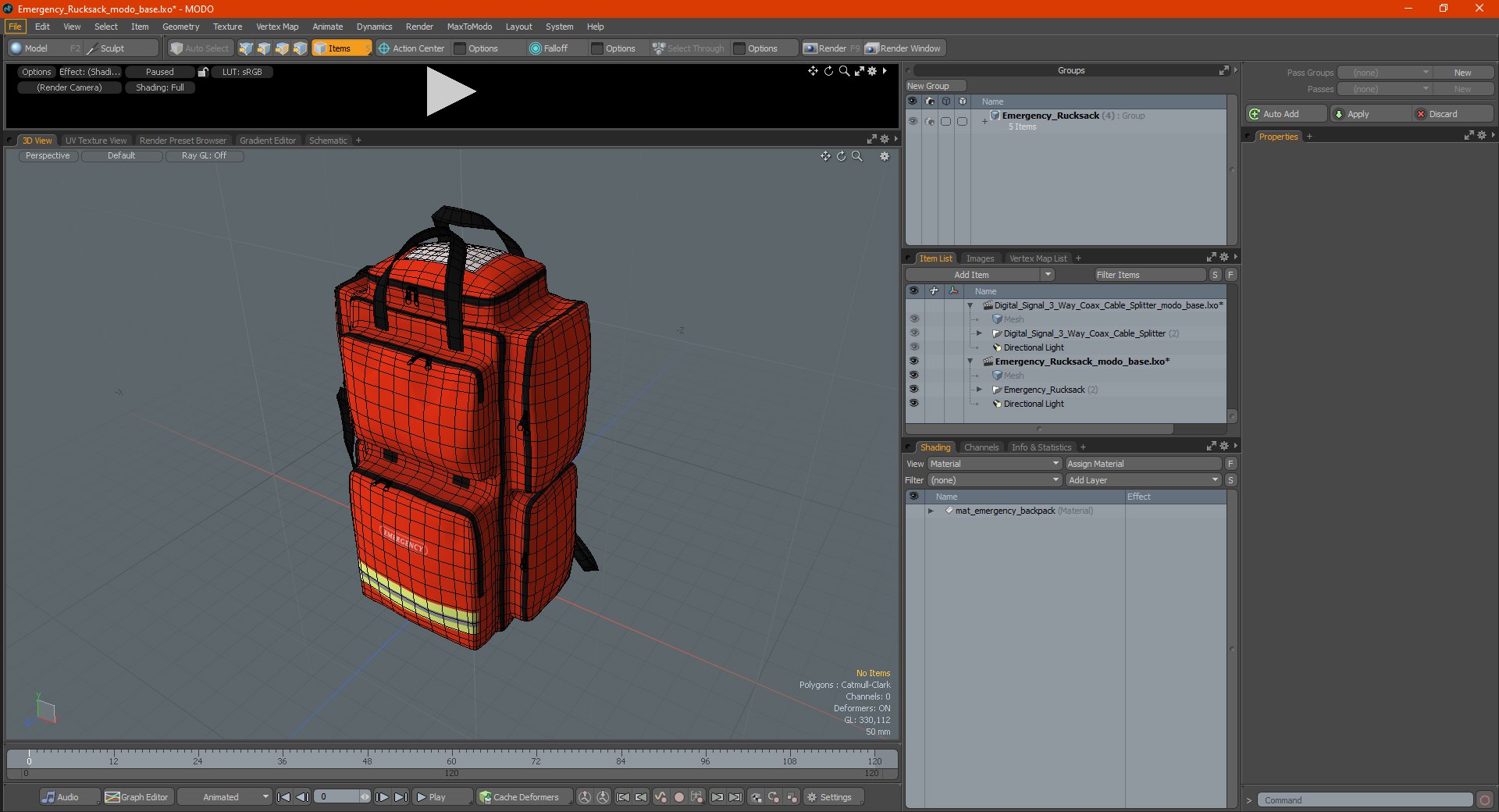 Emergency Rucksack 3D model - TurboSquid 1777918