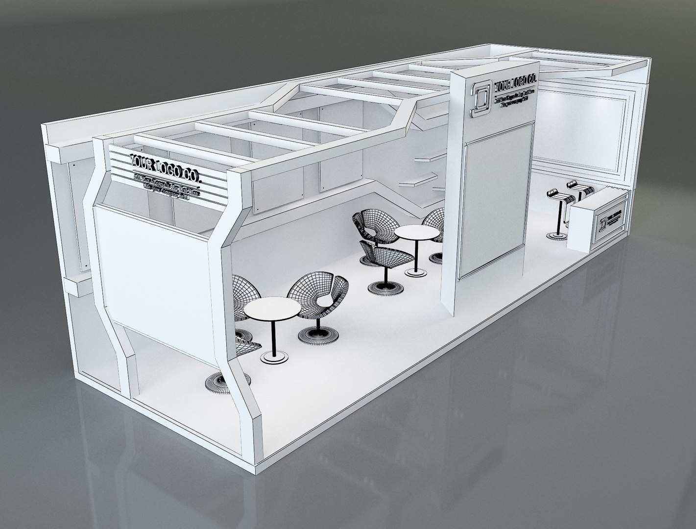 3D Booth Exhibition Stand C41 Model - TurboSquid 2144608