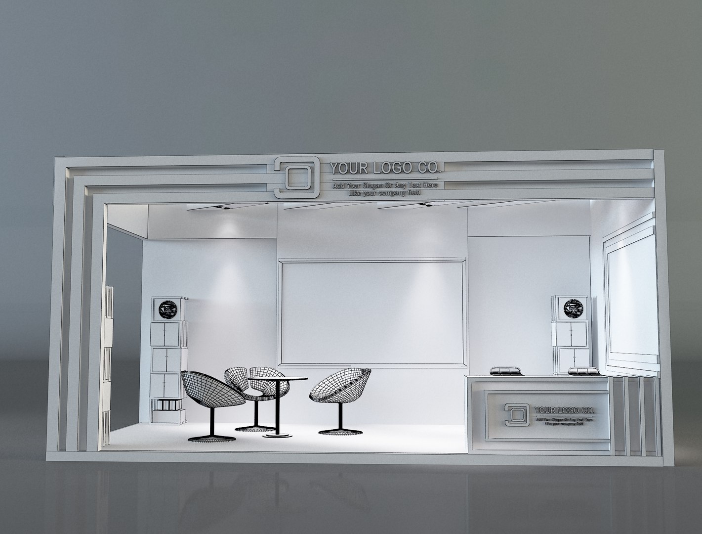 3D Booth Exhibition Stand C41 Model - TurboSquid 2144608