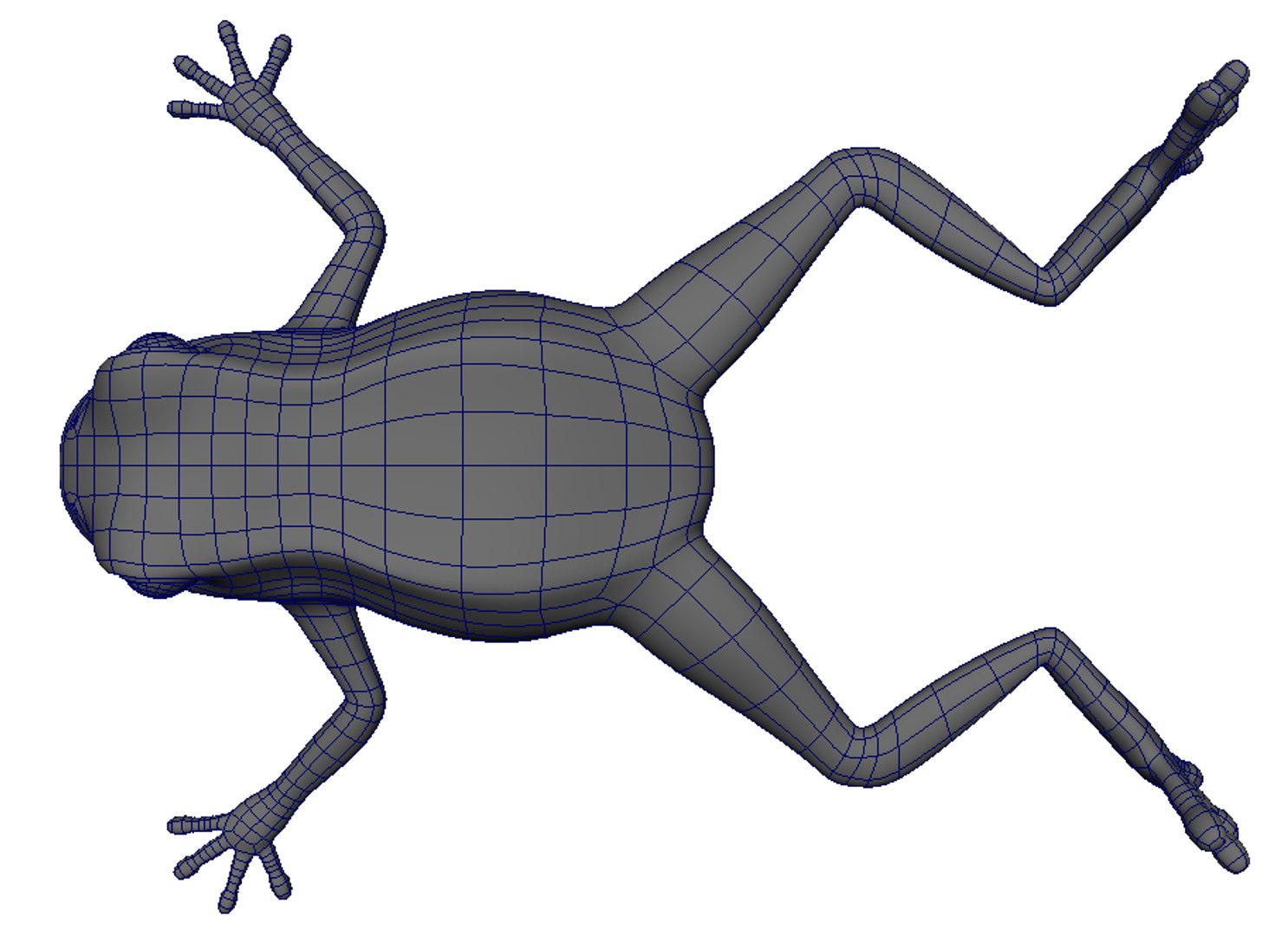 3d Model Green Frog