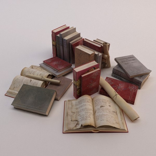 3d model old book