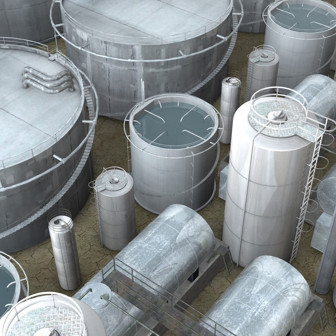3d Model Industrial Factory 03 Tank